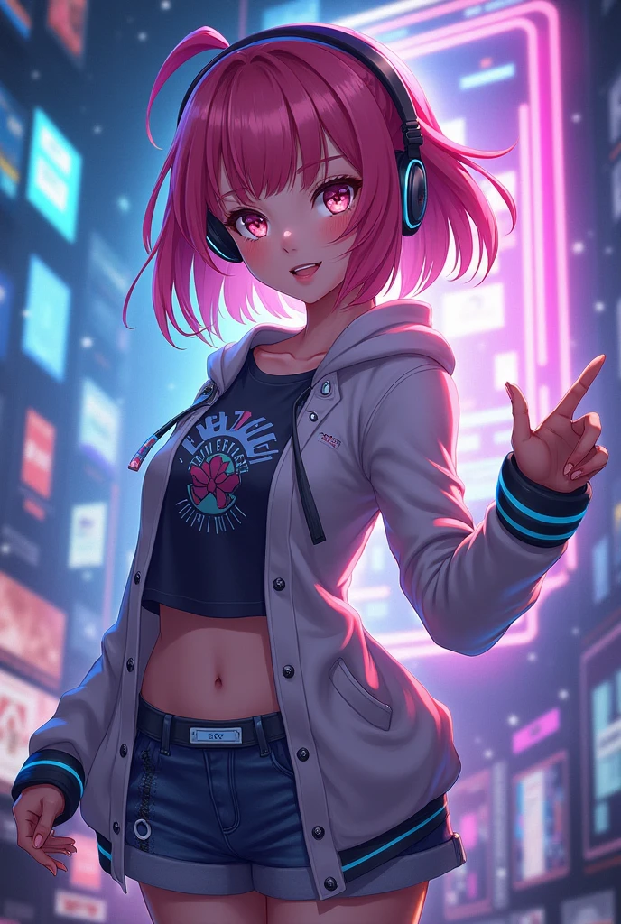 Chica amine gamer - SeaArt AI