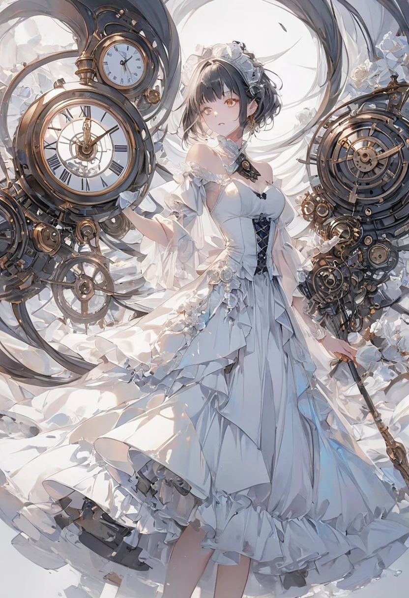 A world where everything is white, white color filter effect - SeaArt AI