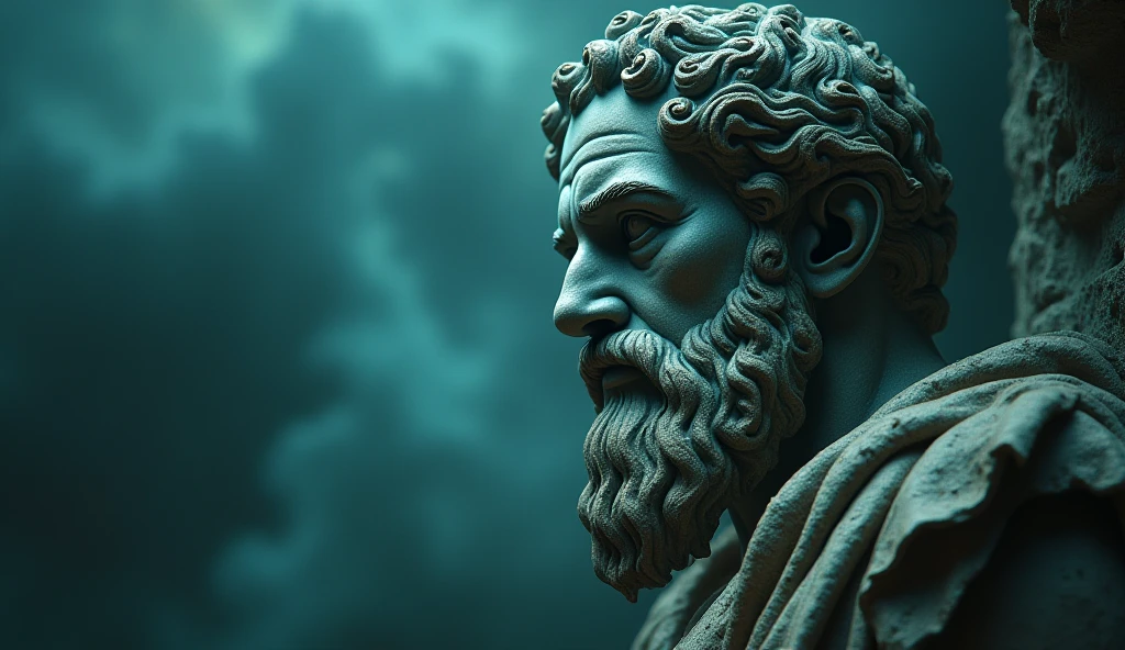 Ancient stoic statue , representing a stoic philosopher with great ...