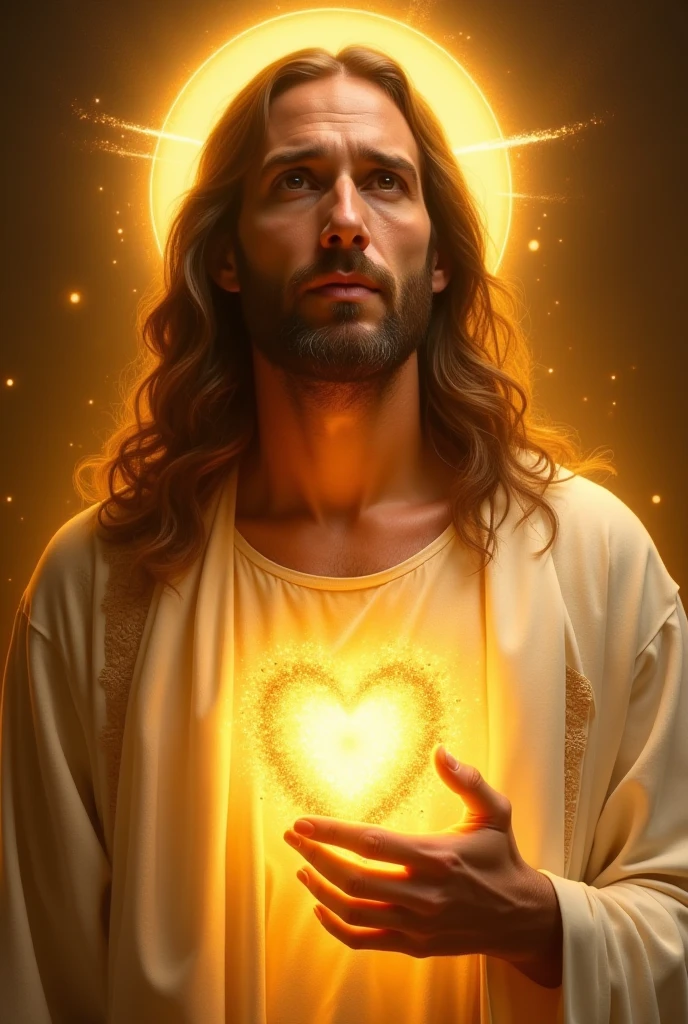 "A portrait of a divine figure similar in appearance to Jesus - SeaArt AI