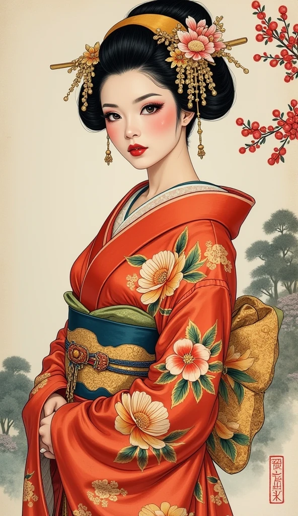 the detailed proportions and textures brushed multicolored and softened ...