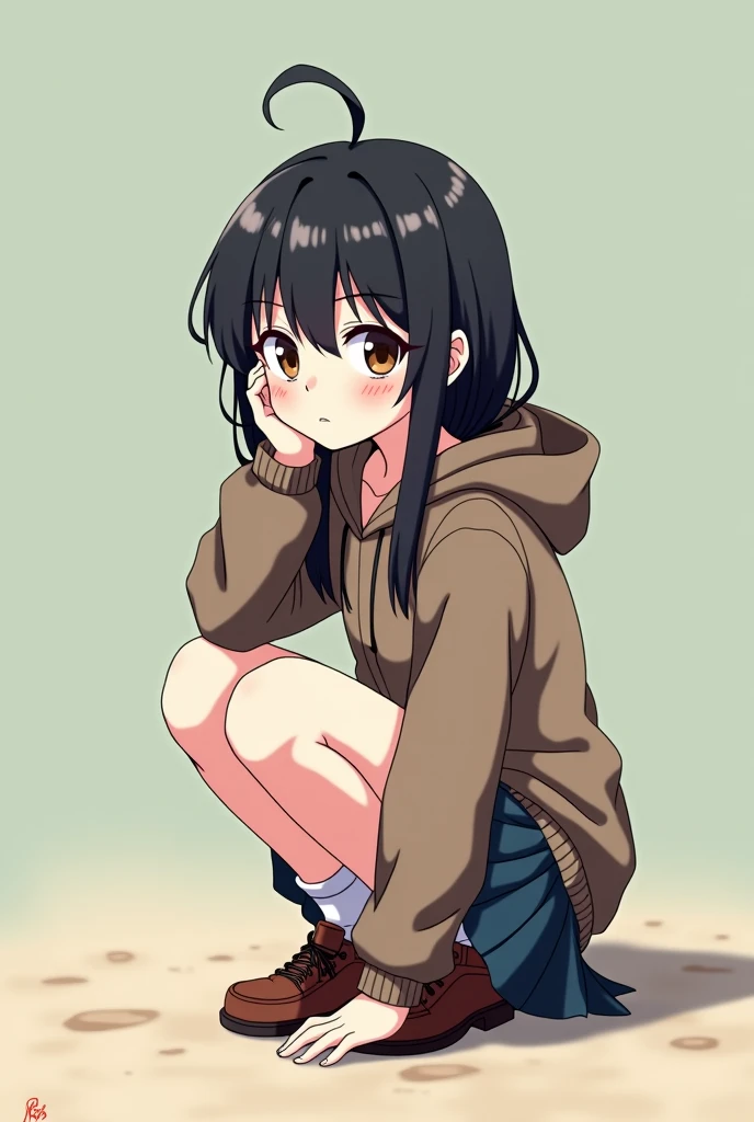 Little anime girl Squat with thick thighs ando spread legs - SeaArt AI