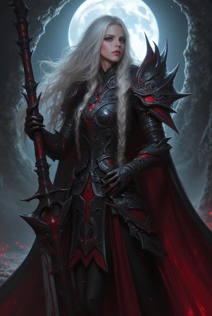 Everquest evil elf ,white eyebrows, eyelashes, curved mouth expression ...