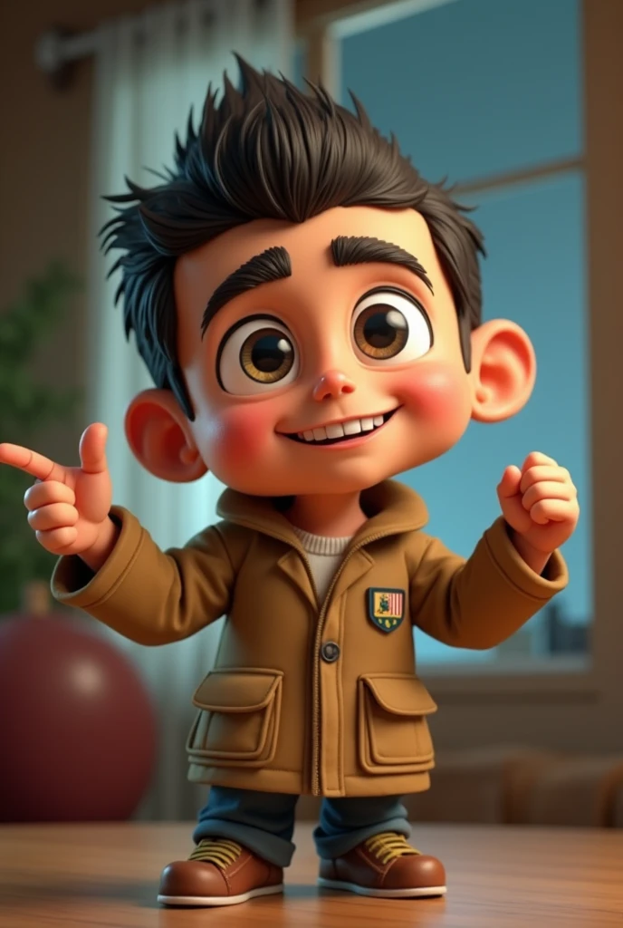 "Cartoon detective named Cristiano with a big head and , resembling a ...