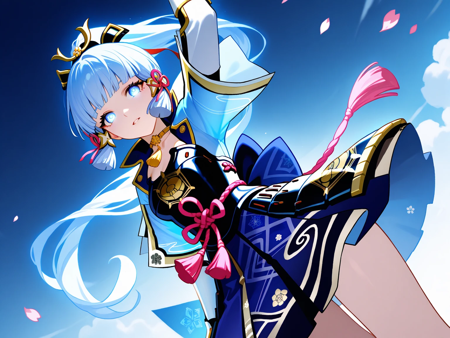 Kamisato ayaka\(genshin impact\), beautiful girl with silver - SeaArt AI