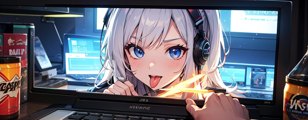 Asmr,Trance,Multiplayer, stick out your tongue - SeaArt AI