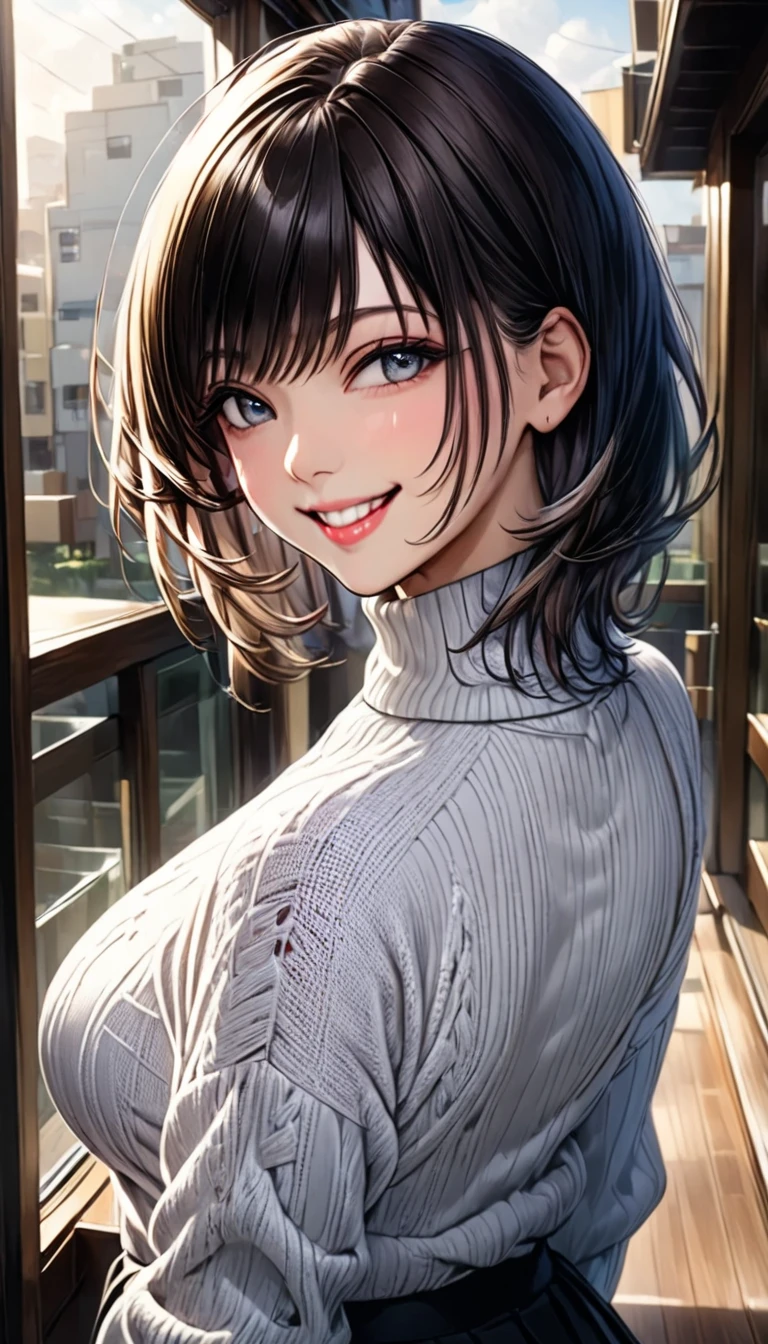 Black-haired beauty"Haruna" , Face direction: Portrait of a beautiful ...