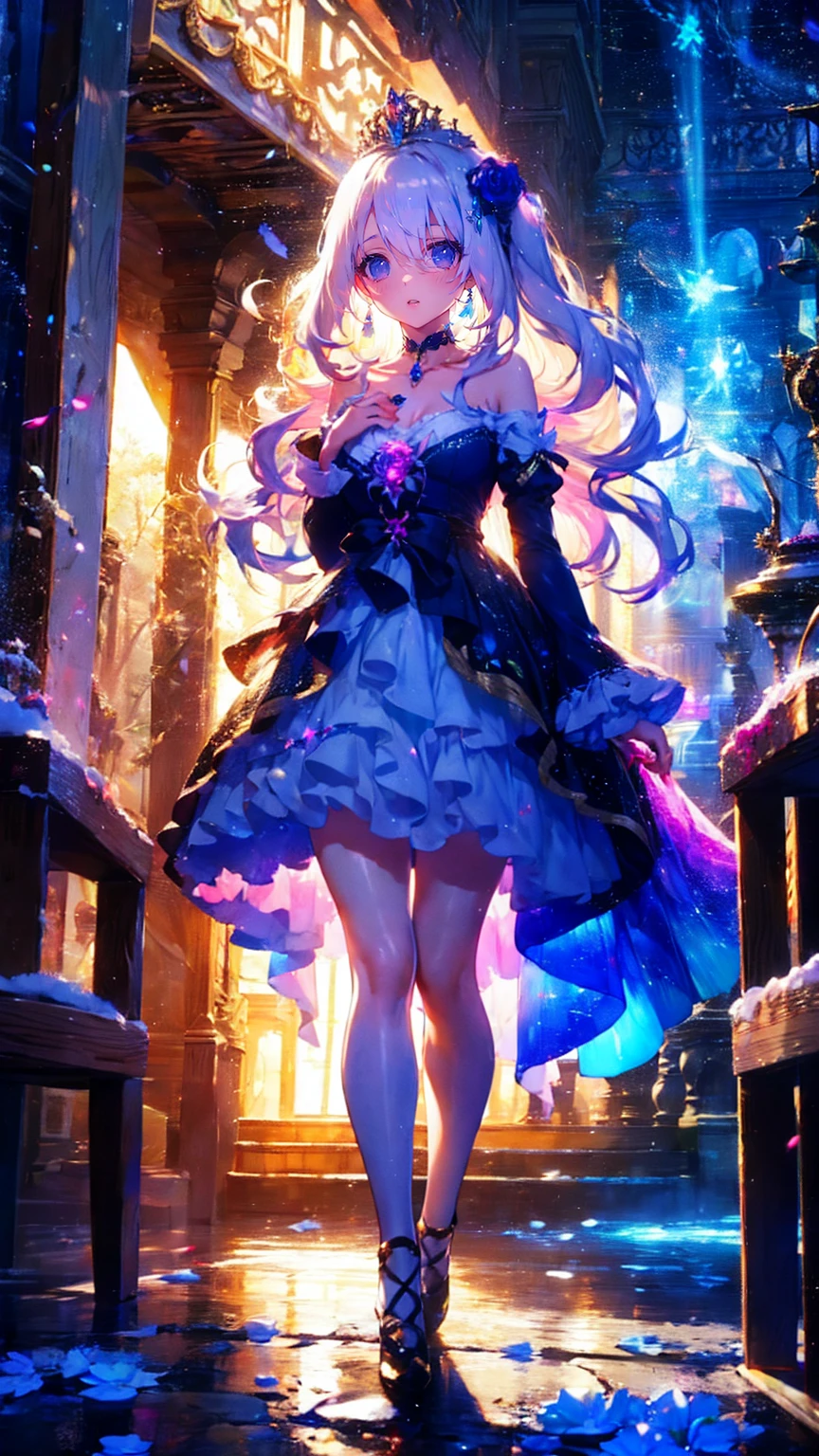 Head to toe composition 、 full body view、 Beautiful young Snow Goddess ...
