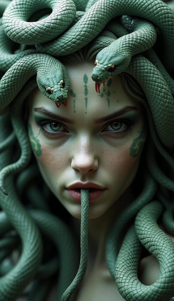 The world of Greek mythology、beautiful Medusa、 snakes are growing in ...