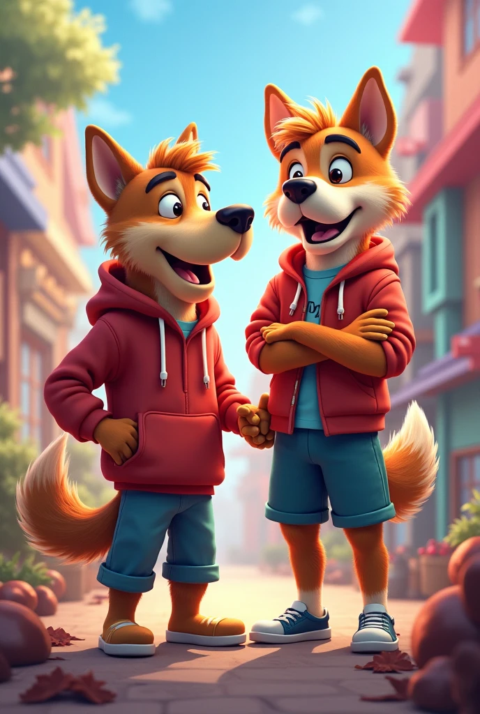 Create a fanart of the character dogday with the character and youtuber mikecrac - SeaArt AI