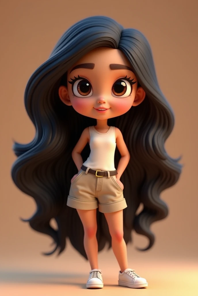 "A Pixar-style 3D female character , with soft and expressive features ...