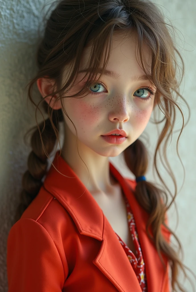 Create a full body image of an girl, with freckles, fair skin - SeaArt AI