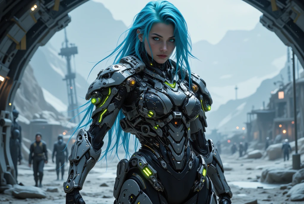 cyborg, Exosuits, Mecha, future, Nerissa Tidkoller is a 20 - SeaArt AI