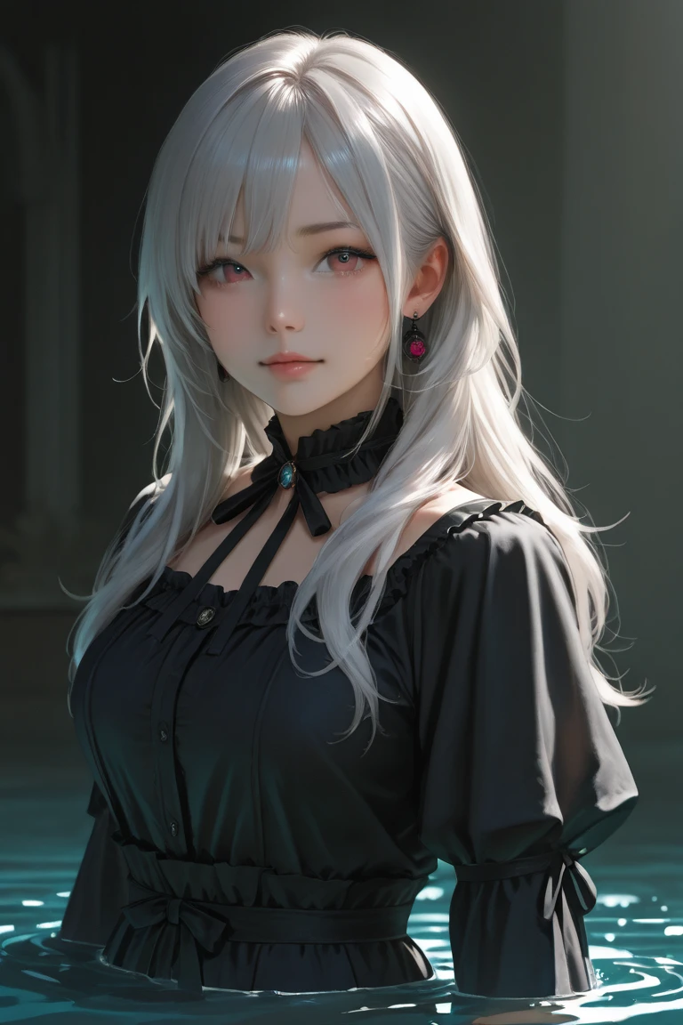 realistic gothic digital art portrait with water - SeaArt AI