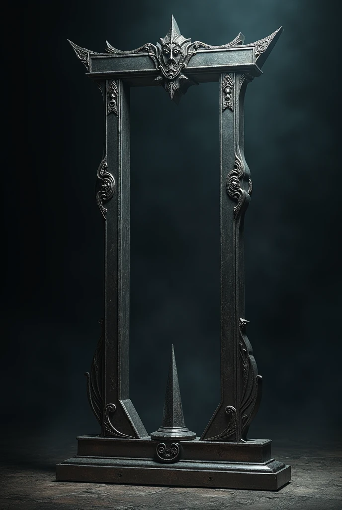 Guillotine blade with metal spike on it - SeaArt AI