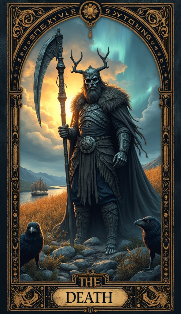 *" An epic and powerful design for the Tarot card 'THE DEATH - SeaArt AI