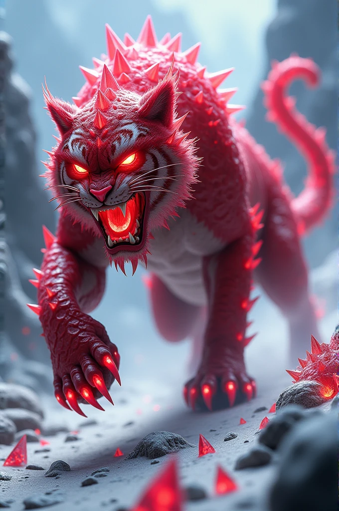 Create an intense, high-detail action scene featuring a powerful hybrid ...