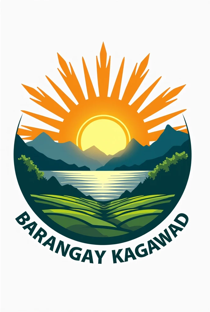 Logo of Association of Barangay Kagawad with sunrise with 12 rays ...