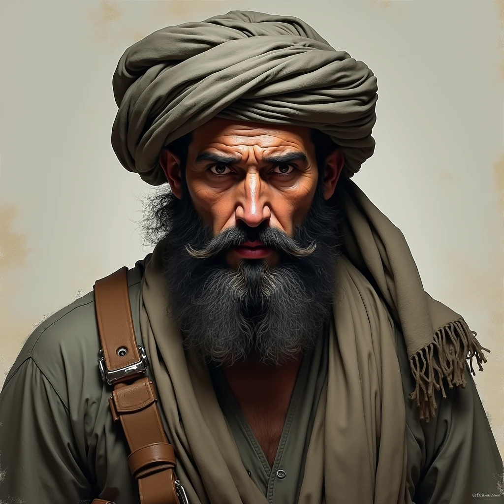 Taliban mujahid bust mullah Muslim believer warrior scholar Chechen ...