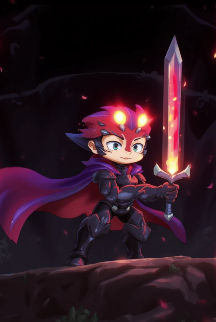 A chibi-style character design of Igris from Solo Leveling, inspired by ...