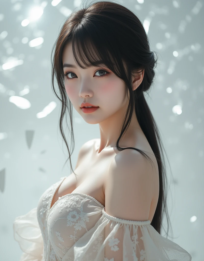 Really Cool Beauty , shiny silky hair , amount, Chinese Close - SeaArt AI