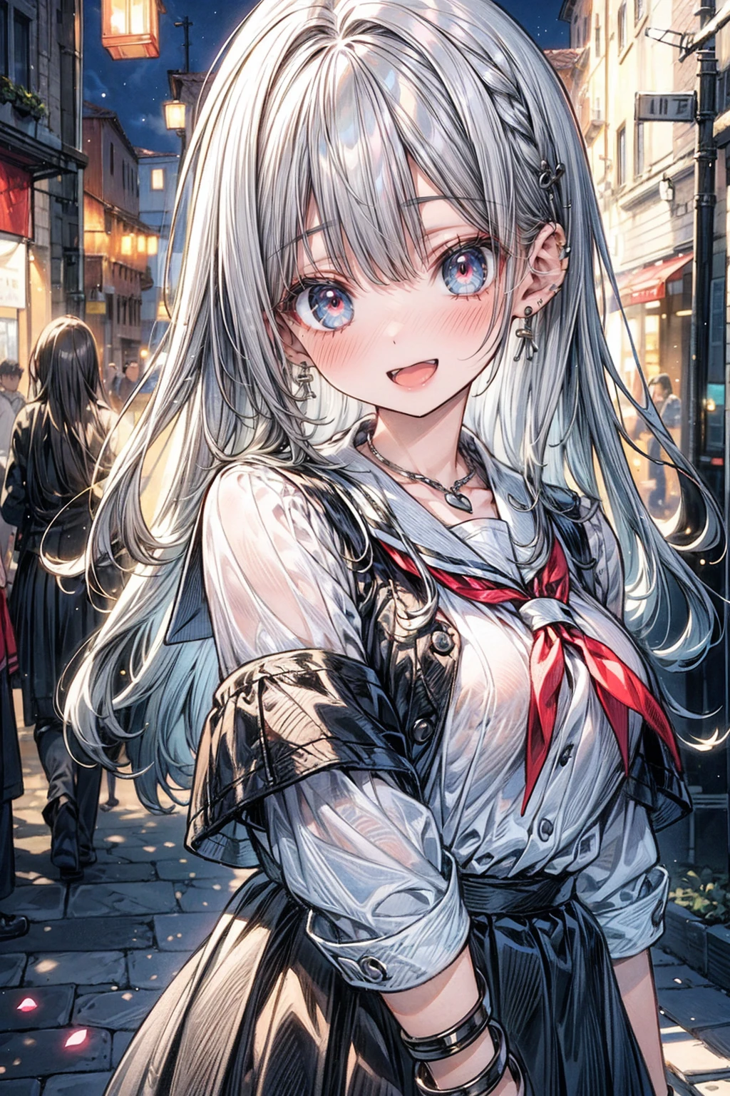 ((flat anime, 2D, 1girl:1.2)), ((15-years old:1.1, lolli:1.3 - SeaArt AI