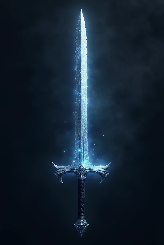 An ethereal sword , that fades into the shadow , denoting light and ...
