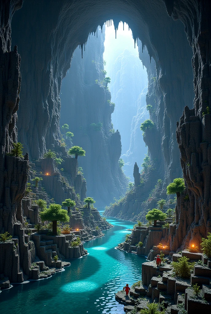 Minecraft cave backgrounds - SeaArt AI
