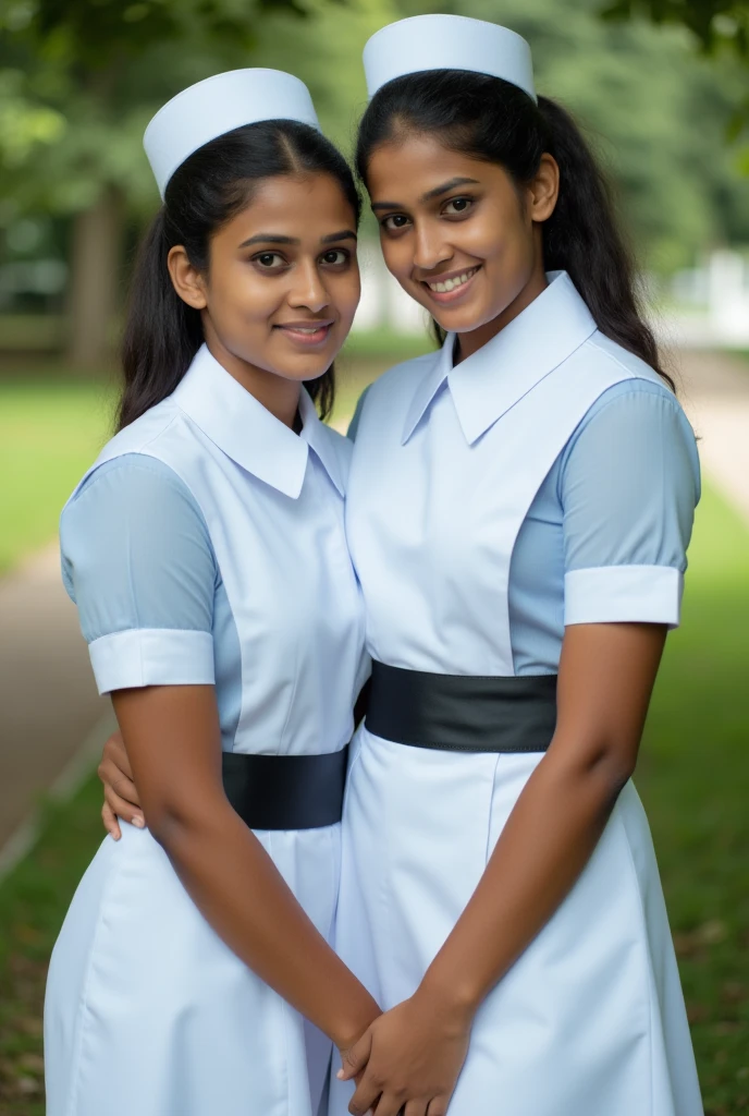 A photo of a 22-year-old Sri Lankan nurse and her sister, nurse hat ...