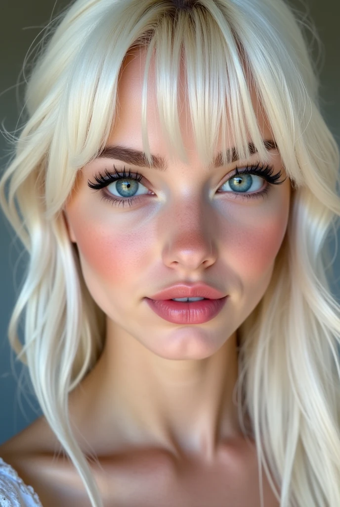 Porcelain-fair skin light subtle freckles graces the bridge of my nose ...