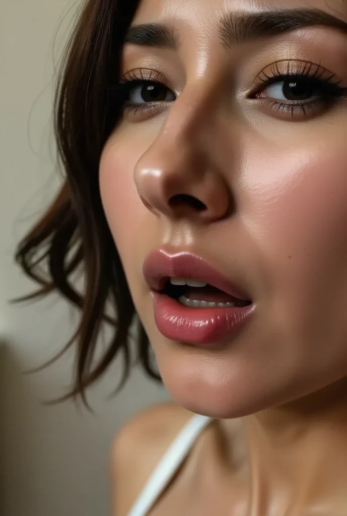 (( only beautiful women's noses are shown on the screen )) - SeaArt AI