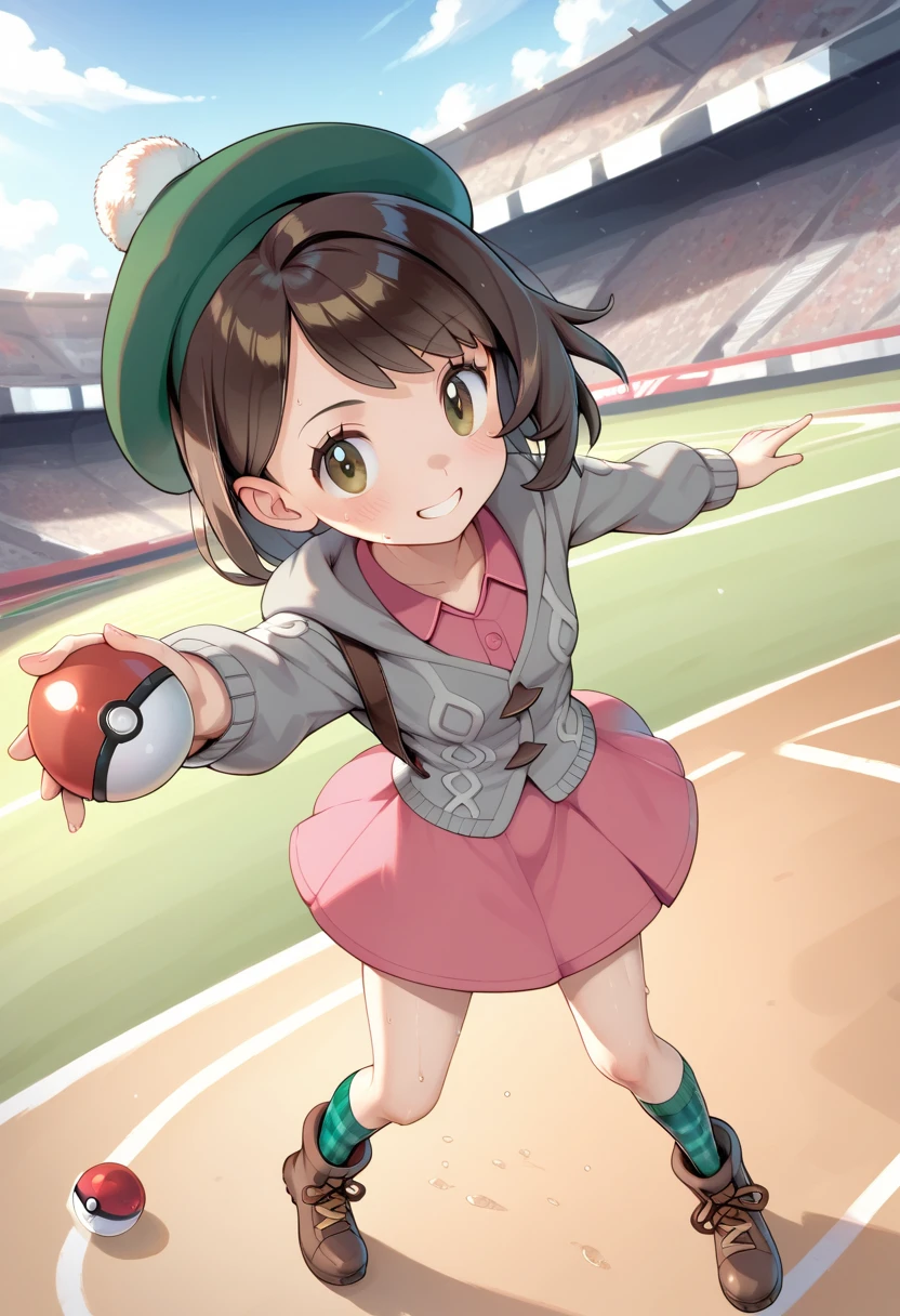 Character Gloria_pokemon , alone, Short Berry,, small breasts - SeaArt AI