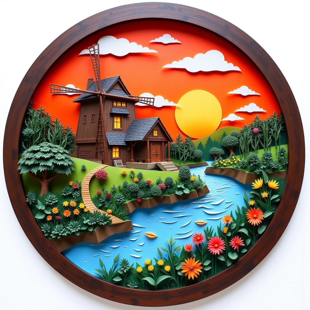 # 水車のある風景