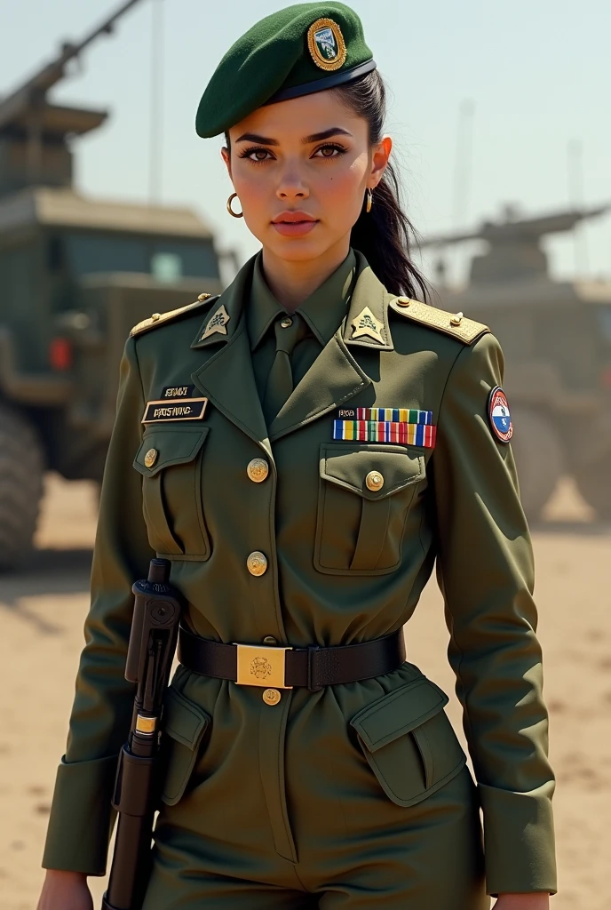 Israil female bold army uniform - SeaArt AI