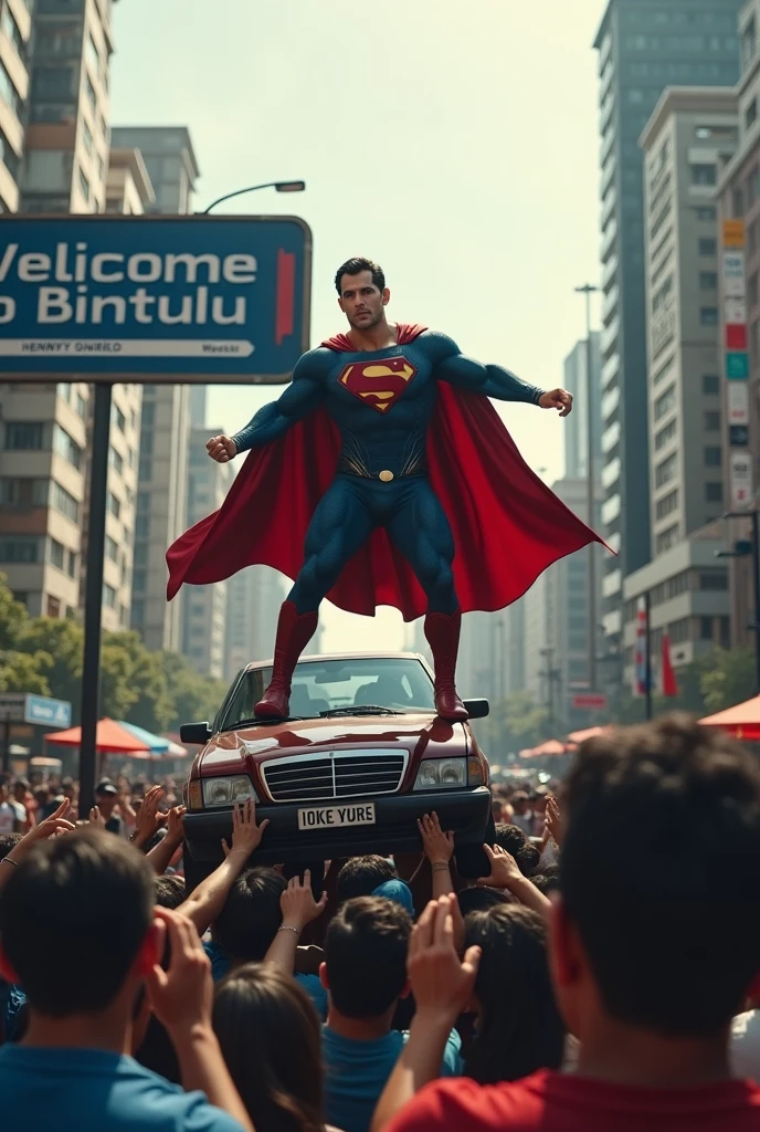 Generate 8k hyper-realistic image of Superman Henry Cavil saving the ...