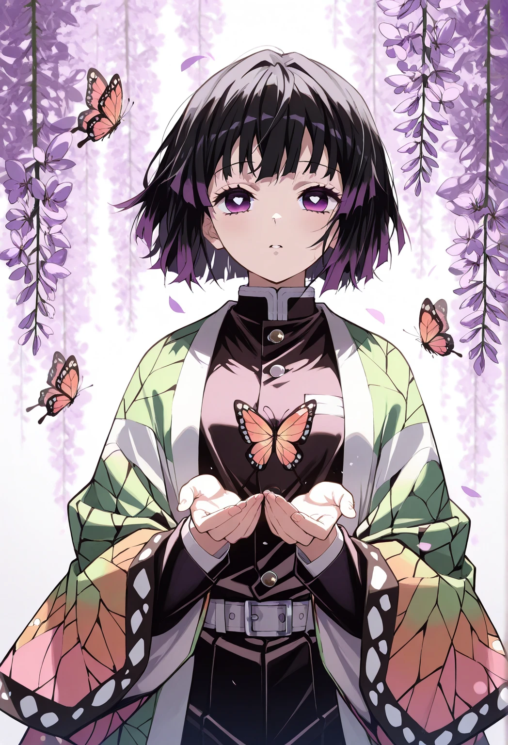 Demon Slayer anime boy, demon slayer uniform, purple floral haori ...