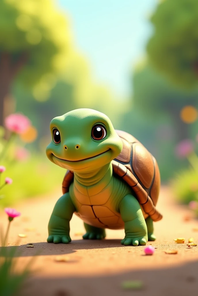 Cartoon turtle walk - SeaArt AI