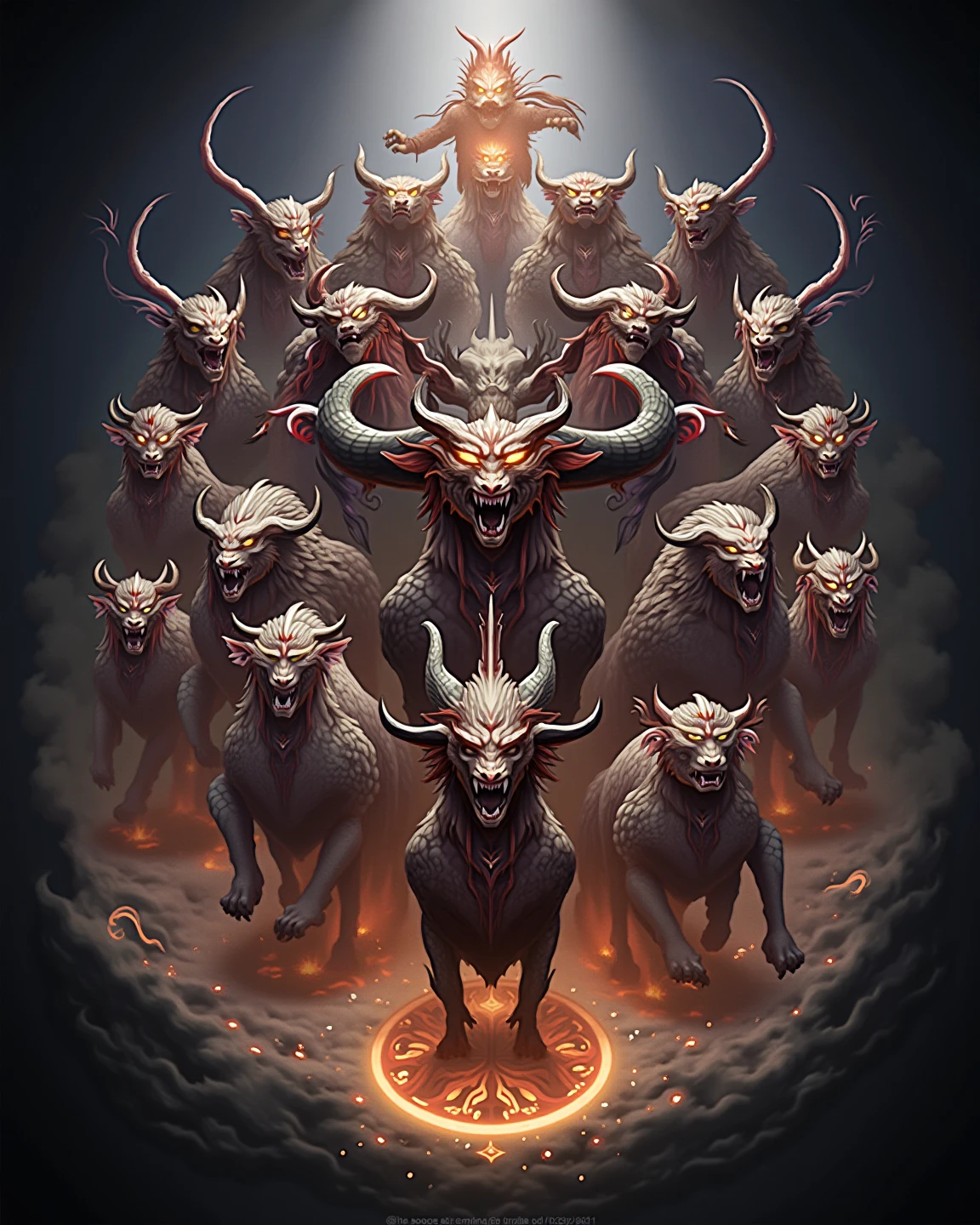 Dragon Demon God,Snake Demon God,Tiger Demon God,Bull Demon God - SeaArt AI