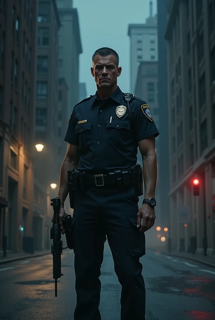 Realistic police scene for a single cover of an album - SeaArt AI