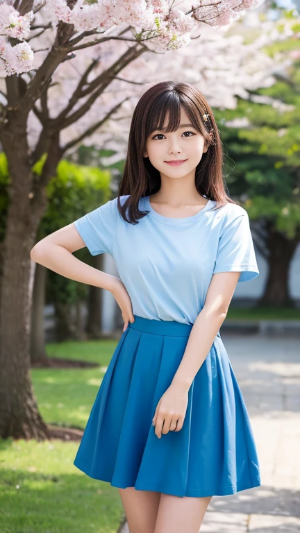 create a portrait of a Ghibli style girl wearing a blue formal dress ...
