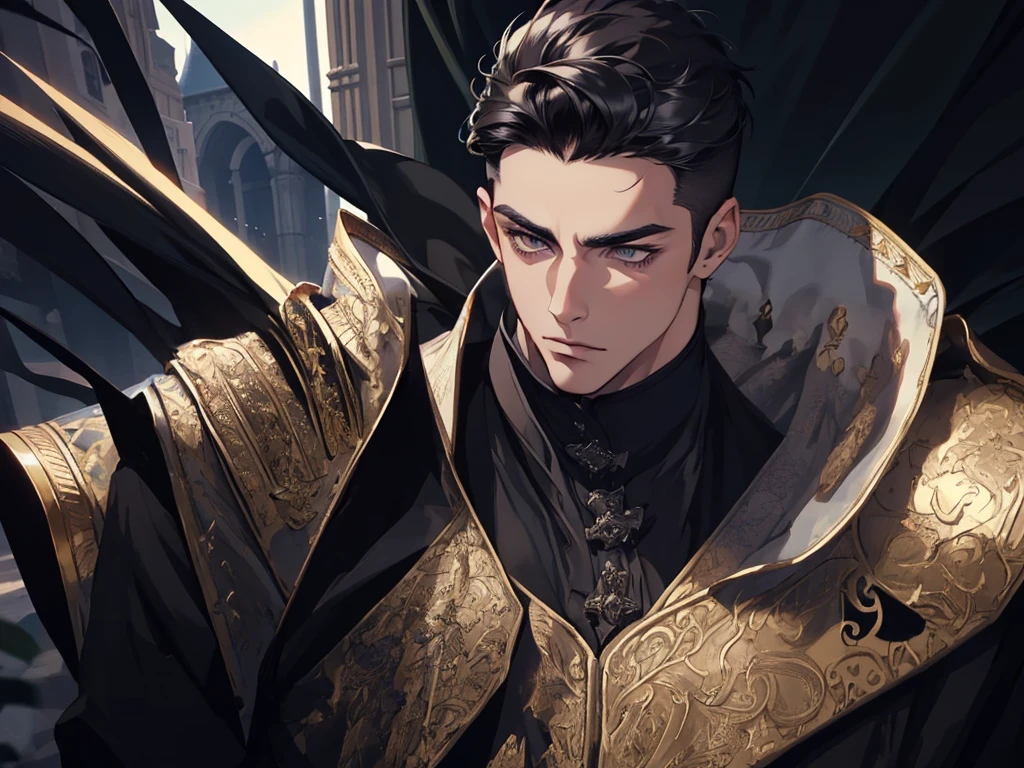 A loyal knight in an ornate medieval palace, broad shoulders - SeaArt AI