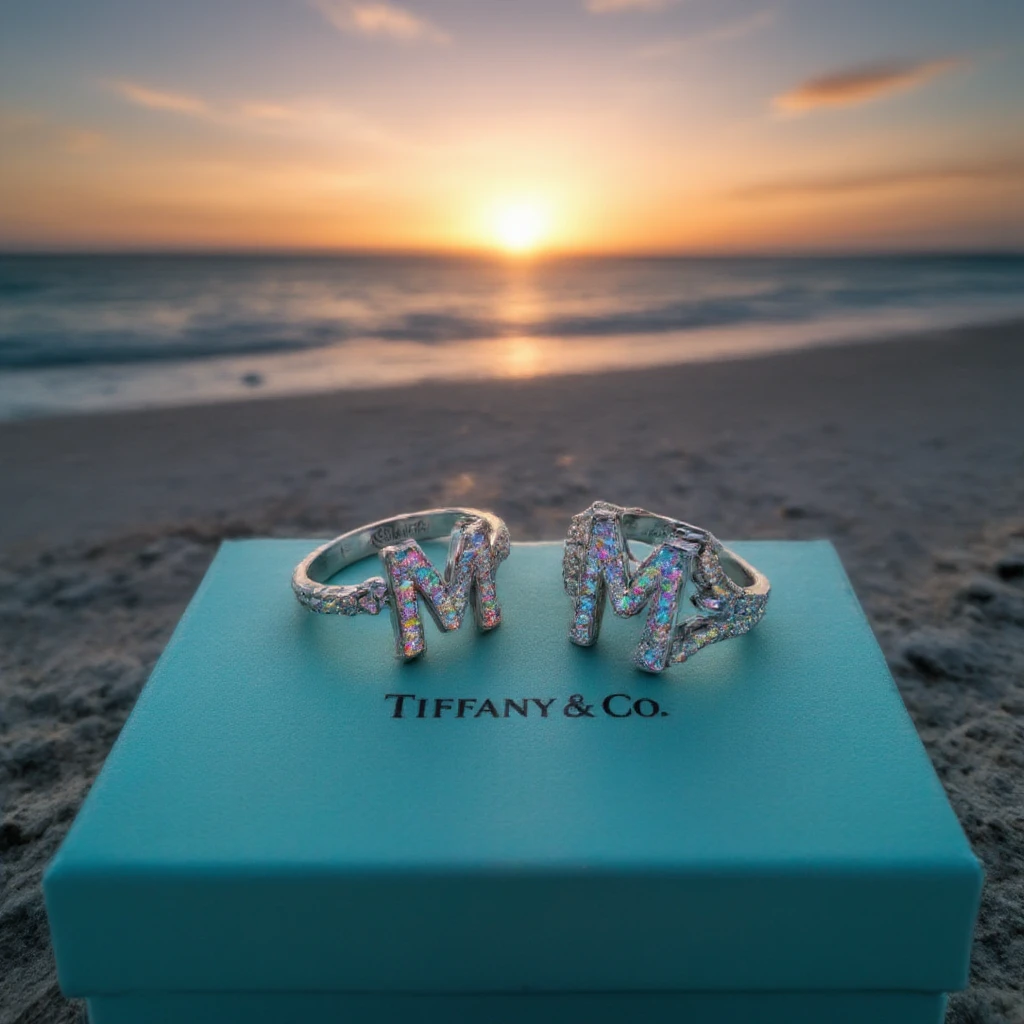 Tiffany & co. with Tiffany blue in the background。Each one contains an ...