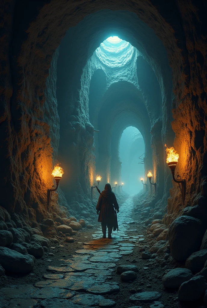 Side scenario of an RPG dungeon and good perspective and fish eye ...