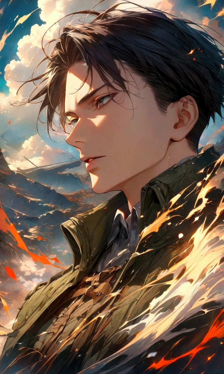 1 male,Levi Ackerman,Attack on Titan,,Intricate details,Wide range of ...