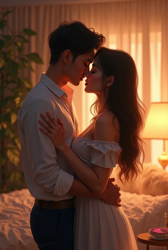 Kiss and hug - SeaArt AI