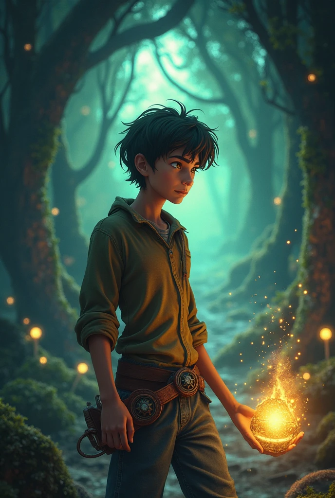 Character: Nicholas, young and with an expression of curiosity and ...