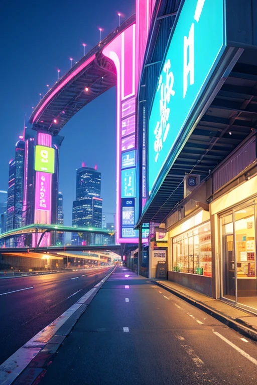 top quality、 Landscape、Scenery seen from the expressway、Beautiful neon ...