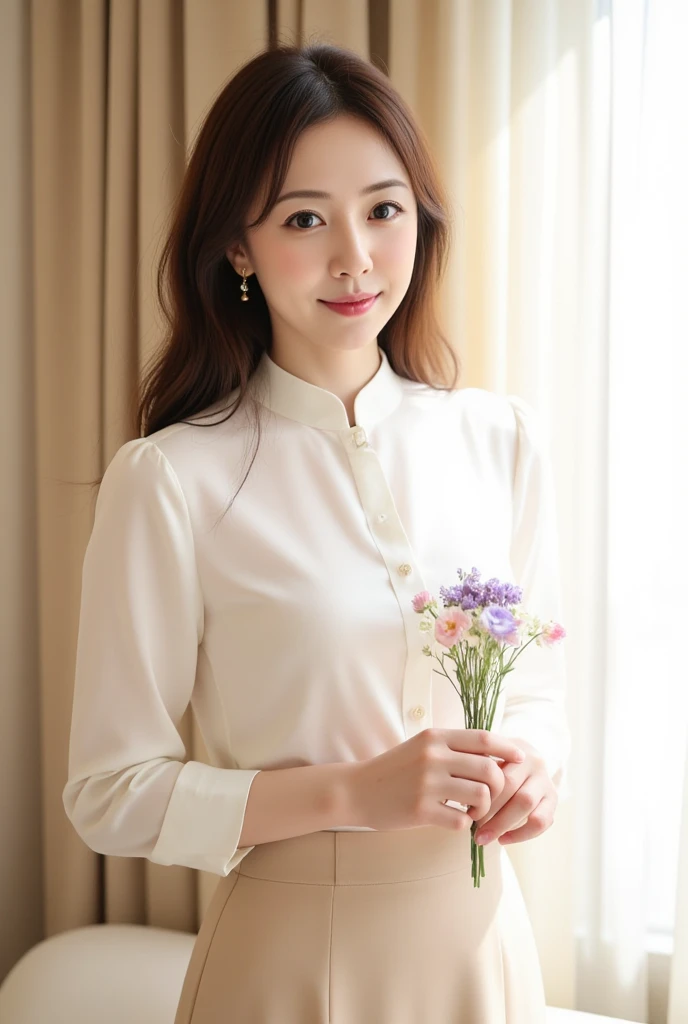 Portrait of Hana Lee, a young East Asian influencer, 25 years old ...