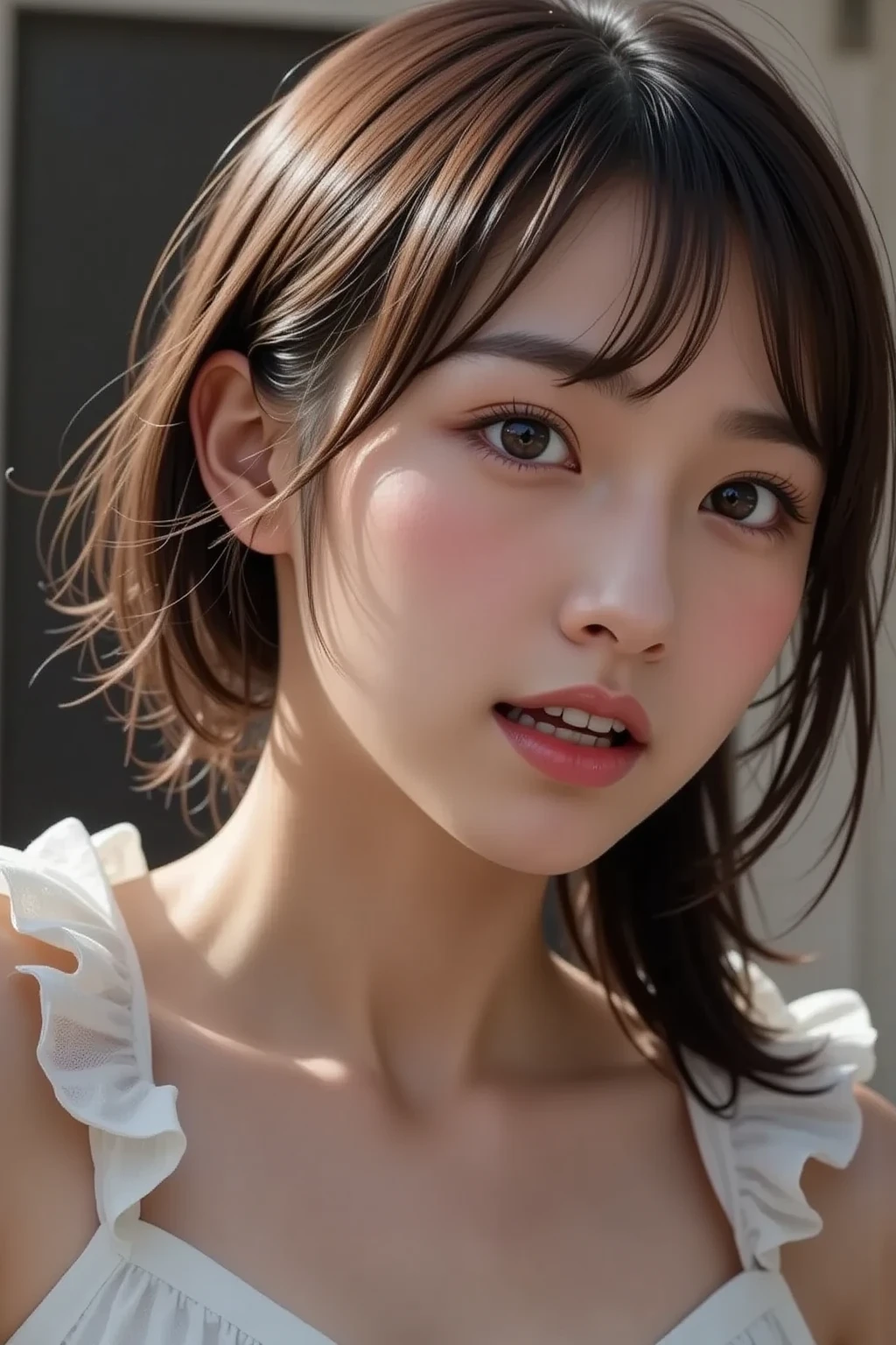 Feeling good,（half close eyes）,Ecstatic face,Climax expression - SeaArt AI