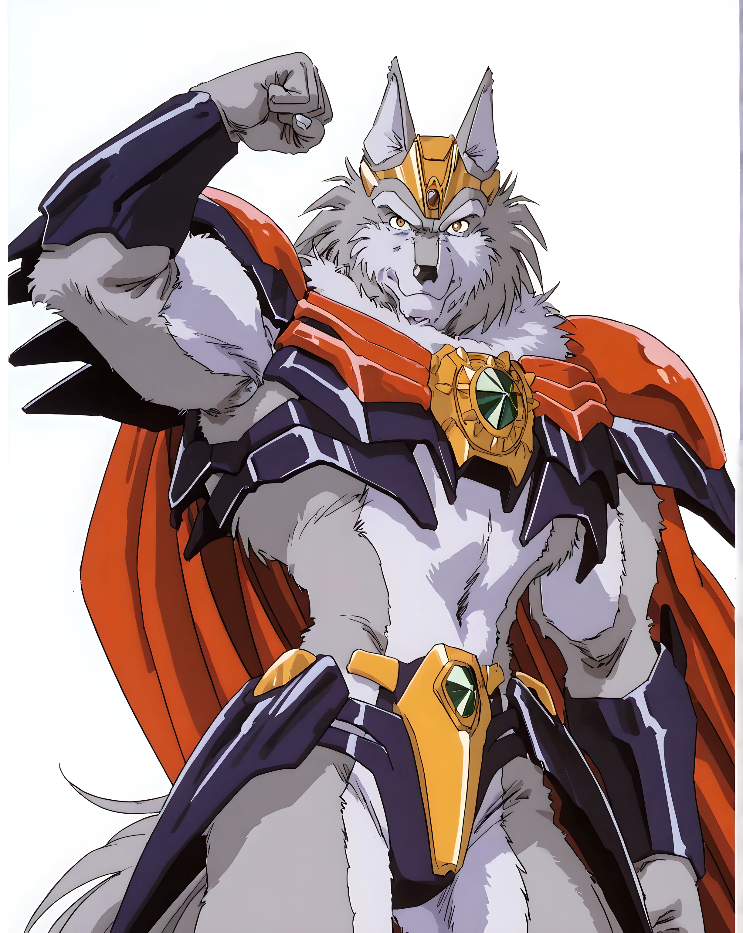 Anime character of a cat with a crown and a cape - SeaArt AI